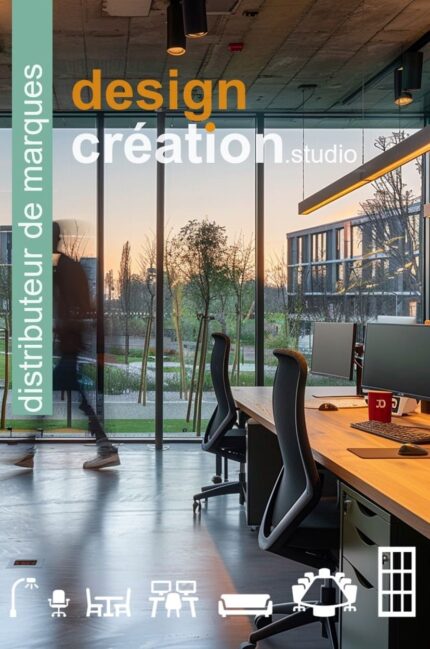 Création sur mesure mobilier professionnel bureau assis debout - Design Creation Studio